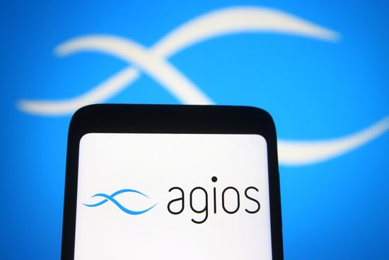 This Photo Illustration Agios Pharmaceuticals Logo Editorial Stock ...
