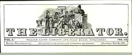 Liberator Newspaper By William Lloyd Garrison Editorial Stock Photo ...