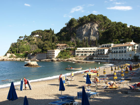 Mazzaro Bay Taormina Sicily Italy Editorial Stock Photo - Stock Image ...