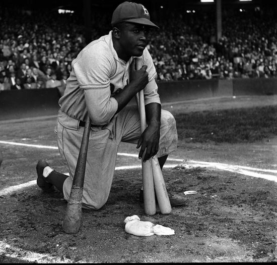 Player On Bending Knee Baseball Bats Editorial Stock Photo - Stock ...
