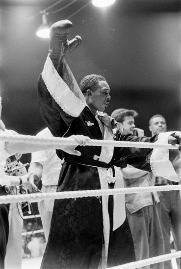 Archie Moore Raising His Arm During Editorial Stock Photo - Stock Image ...