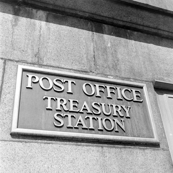Door Sign Post Office Treasury Station Editorial Stock Photo - Stock ...