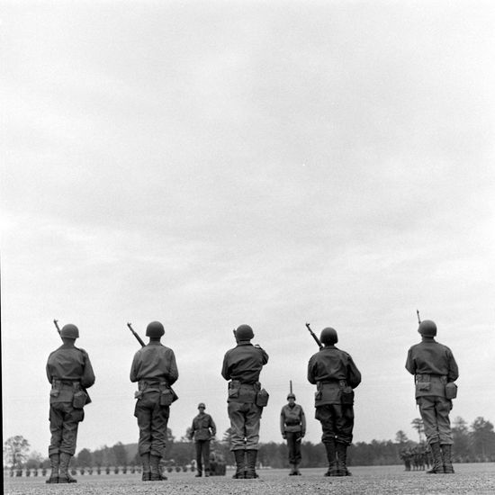 Armies Standing Their Rifles During United Editorial Stock Photo ...