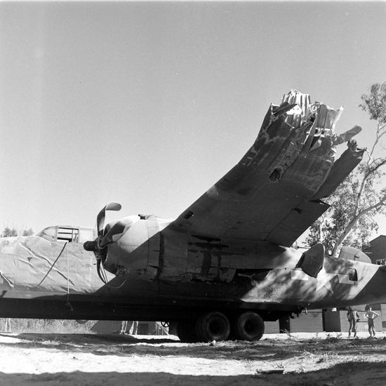 Airplane Broken Wing Australia Circa 1943 Editorial Stock Photo - Stock ...