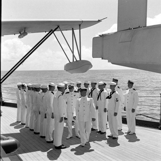 United States Navy Sailors Standing Attention Editorial Stock Photo ...