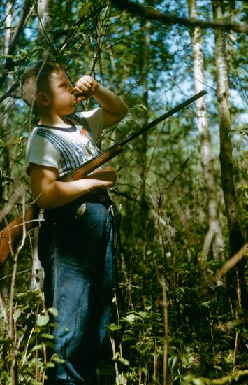 Child Hunting On Marshland Protected By Editorial Stock Photo - Stock Image | Shutterstock