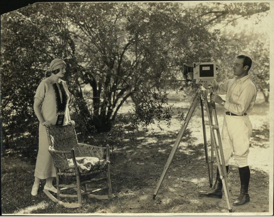 Rudolph Valentino Behind Camera 1922 Editorial Stock Photo - Stock ...