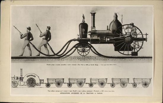 Illustration Steam Fire Engines 1857 Editorial Stock Photo - Stock ...