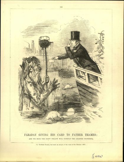 Cartoon Illustration British Scientist Michael Faraday Editorial Stock ...