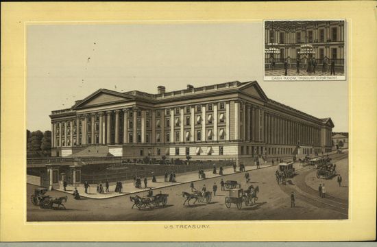 Outside View Treasury Building Washington District Editorial Stock ...