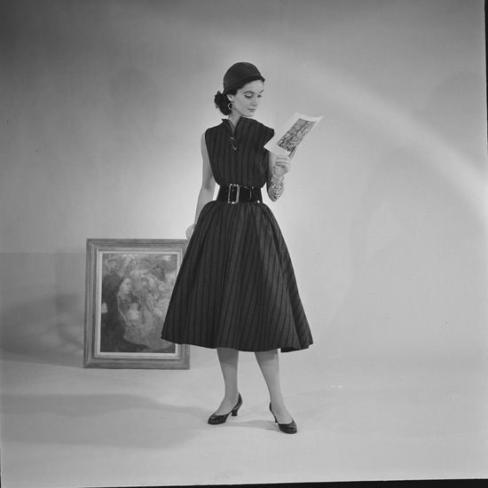 Fashion Designer Anne Fogarty Wearing Flannel Editorial Stock Photo ...