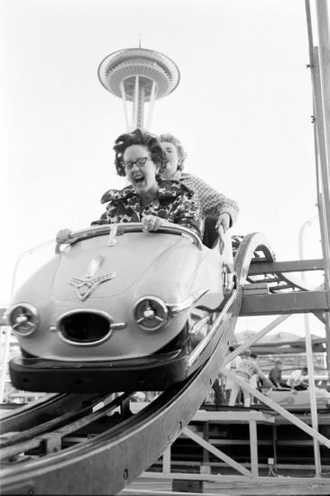 Women On Roller Coaster Seattle Worlds Editorial Stock Photo - Stock ...