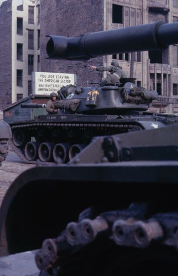 Military Police Riding Tanks On Walls Editorial Stock Photo - Stock ...