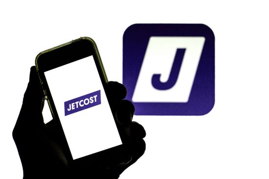This Photo Illustration Jetcost App Seen Editorial Stock Photo - Stock ...