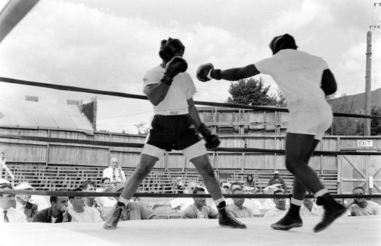 Archie Moore Rocky Marciano Training Grossingers Editorial Stock Photo ...