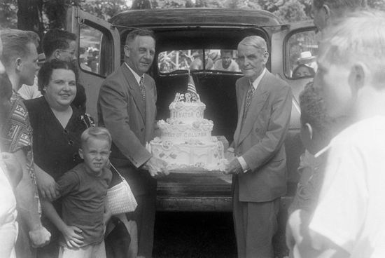 Senator Arthur Capper Posing Cake During Editorial Stock Photo - Stock ...