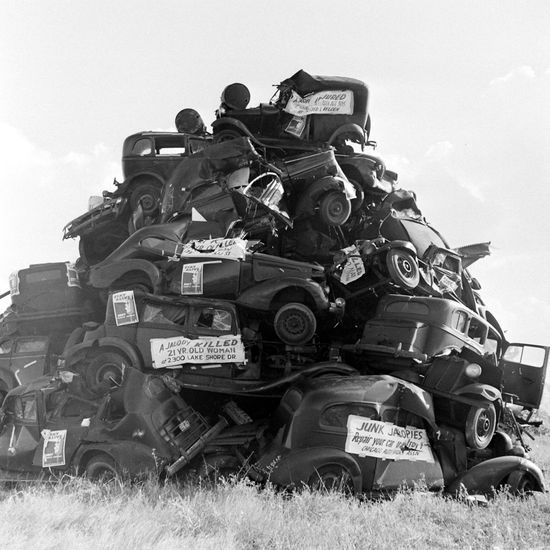 Pile Jalopy Cars Chicago Illinois 1948 Editorial Stock Photo - Stock ...