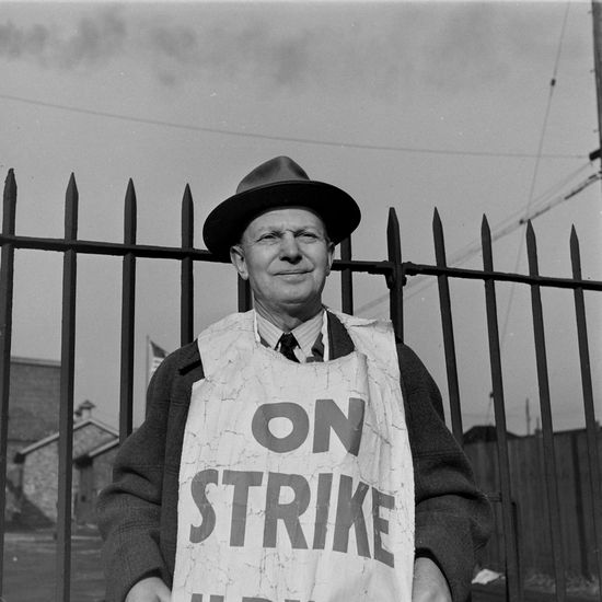 Man Wearing Banner During Meat Strike Editorial Stock Photo - Stock ...