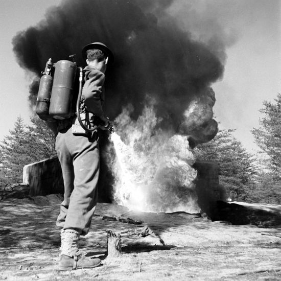 Officer Using Flamethrower Fort Belvoir Virginia Editorial Stock Photo ...