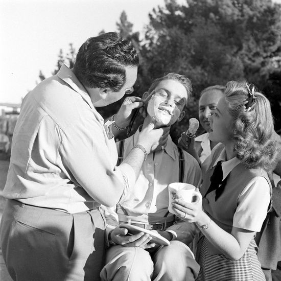 Jane Powel Giving Roddy Mcdowall His Editorial Stock Photo - Stock ...