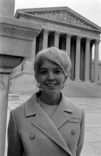 Cathy Douglas Standing Front Building 1967 Editorial Stock Photo ...