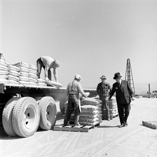 Henry Kaiser Inspecting Cement Loading On Editorial Stock Photo - Stock ...