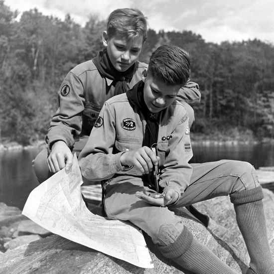 Boy Scouts America Learning Orienteering During Editorial Stock Photo ...