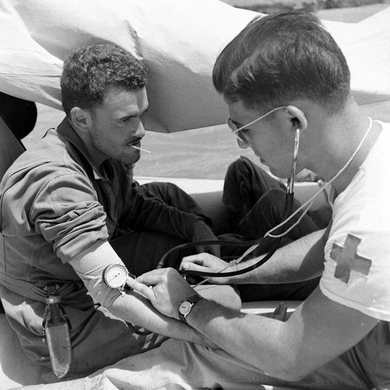 Medic Checking Soldier During Life Raft Editorial Stock Photo - Stock ...