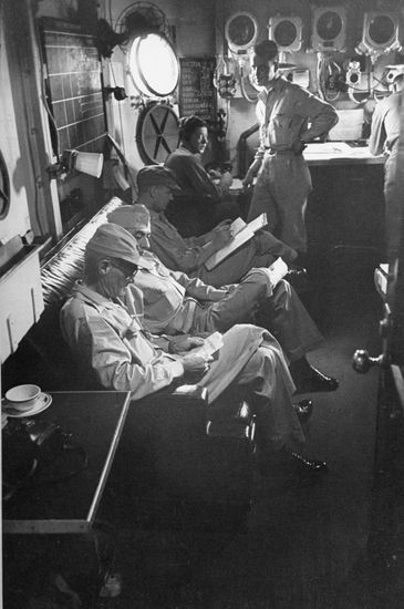 Admiral Marc Mitscher Sitting Inside Command Editorial Stock Photo ...