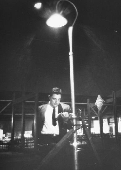 Man Reading Under Lamp Post New Editorial Stock Photo - Stock Image ...