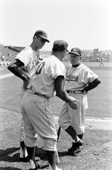 Baseball Players Talking During Opening Game Editorial Stock Photo ...