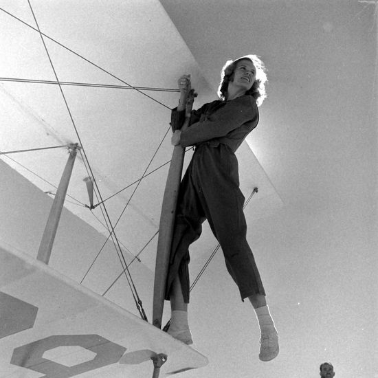 Wingwalker Frances Kari Standing On Wing Editorial Stock Photo - Stock ...