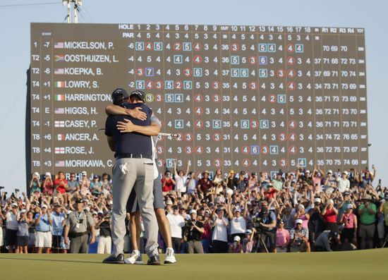 Phil Mickelson Celebrates Brother Caddie Tim Editorial Stock Photo ...