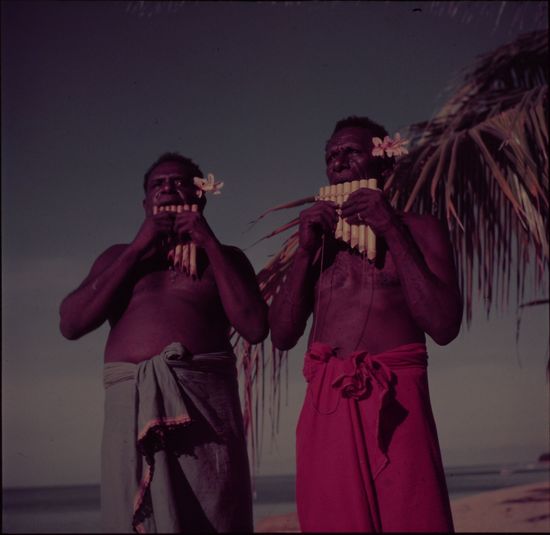 Men Playing Pan Flute Australia 1951 Editorial Stock Photo - Stock ...
