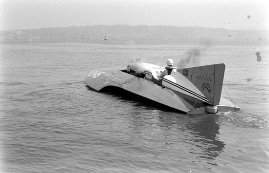 Man Riding Miss Cadillac Boat During Editorial Stock Photo - Stock ...