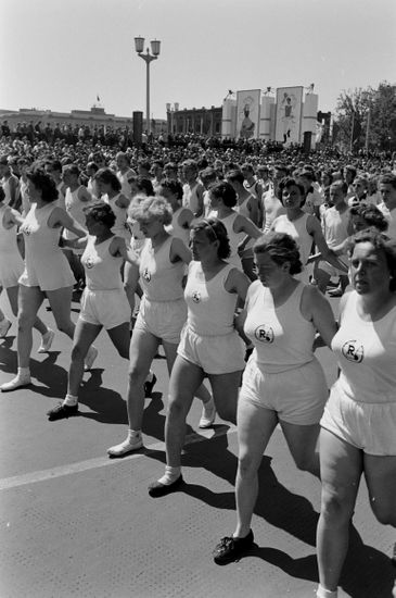 Women Marching Line During Free German Editorial Stock Photo - Stock ...