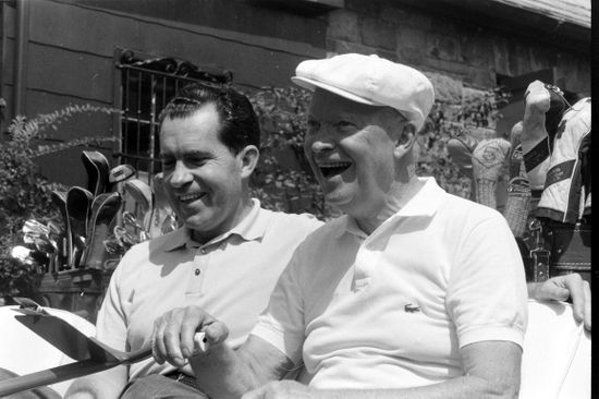 Dwight David Eisenhower Richard Nixon Riding Editorial Stock Photo ...