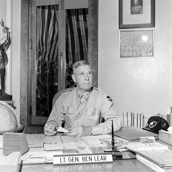 Us Army General Ben Lear Sitting Editorial Stock Photo - Stock Image ...
