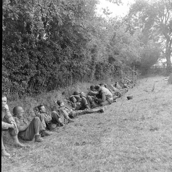 Exhausted Soldiers Receiving Treatment During World Editorial Stock ...