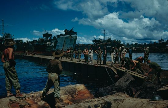 Men Moving Trunk On Platform Ships Editorial Stock Photo - Stock Image ...