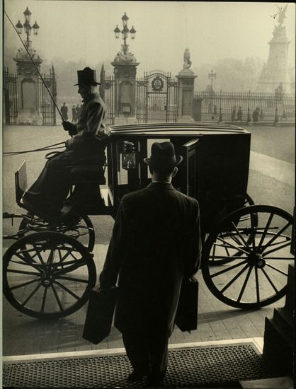 Man Maneuvering Carriage London England 1954 Editorial Stock Photo ...