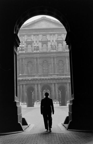 Man Walking Inside Building London England Editorial Stock Photo ...