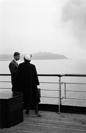Man Woman Talking Ship June 1950 Editorial Stock Photo - Stock Image ...