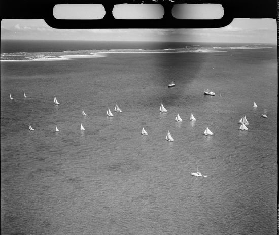 Aerial View Boats Racing During Out Editorial Stock Photo - Stock Image ...