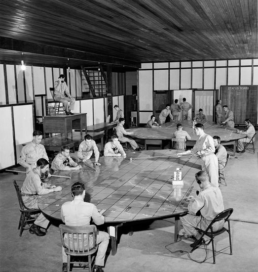 American Military Strategists Examining Large Maps Editorial Stock ...