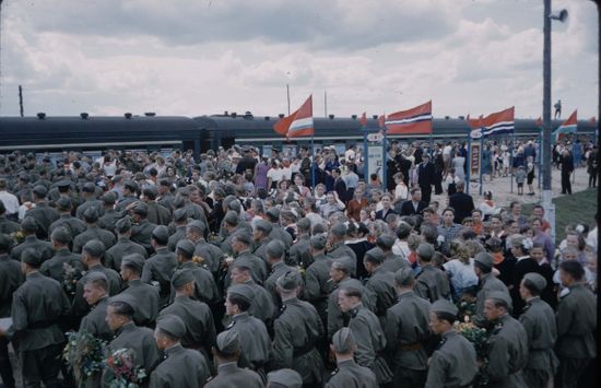 Soldiers Gathering During Demobilization Soviet Army Editorial Stock ...