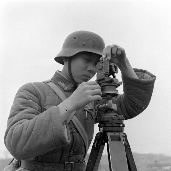 Man Using Apparatus During World War Editorial Stock Photo - Stock ...