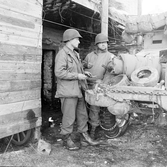 Soldiers Talking Near Vehicle During World Editorial Stock Photo ...