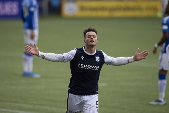 Danny Mullen Dundee Celebrates After Scoring Editorial Stock Photo ...
