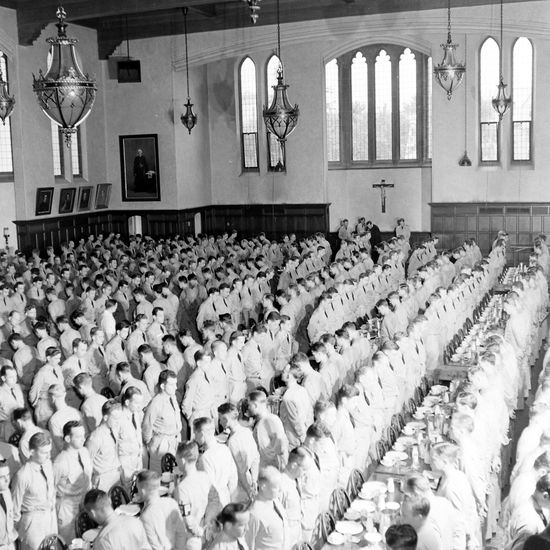 Navy Cadet Gathering Dining Hall Notre Editorial Stock Photo - Stock ...